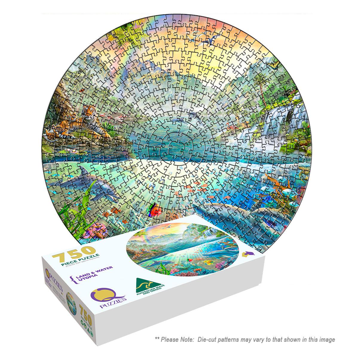 Land & Water Utopia (Round) - QPuzzles