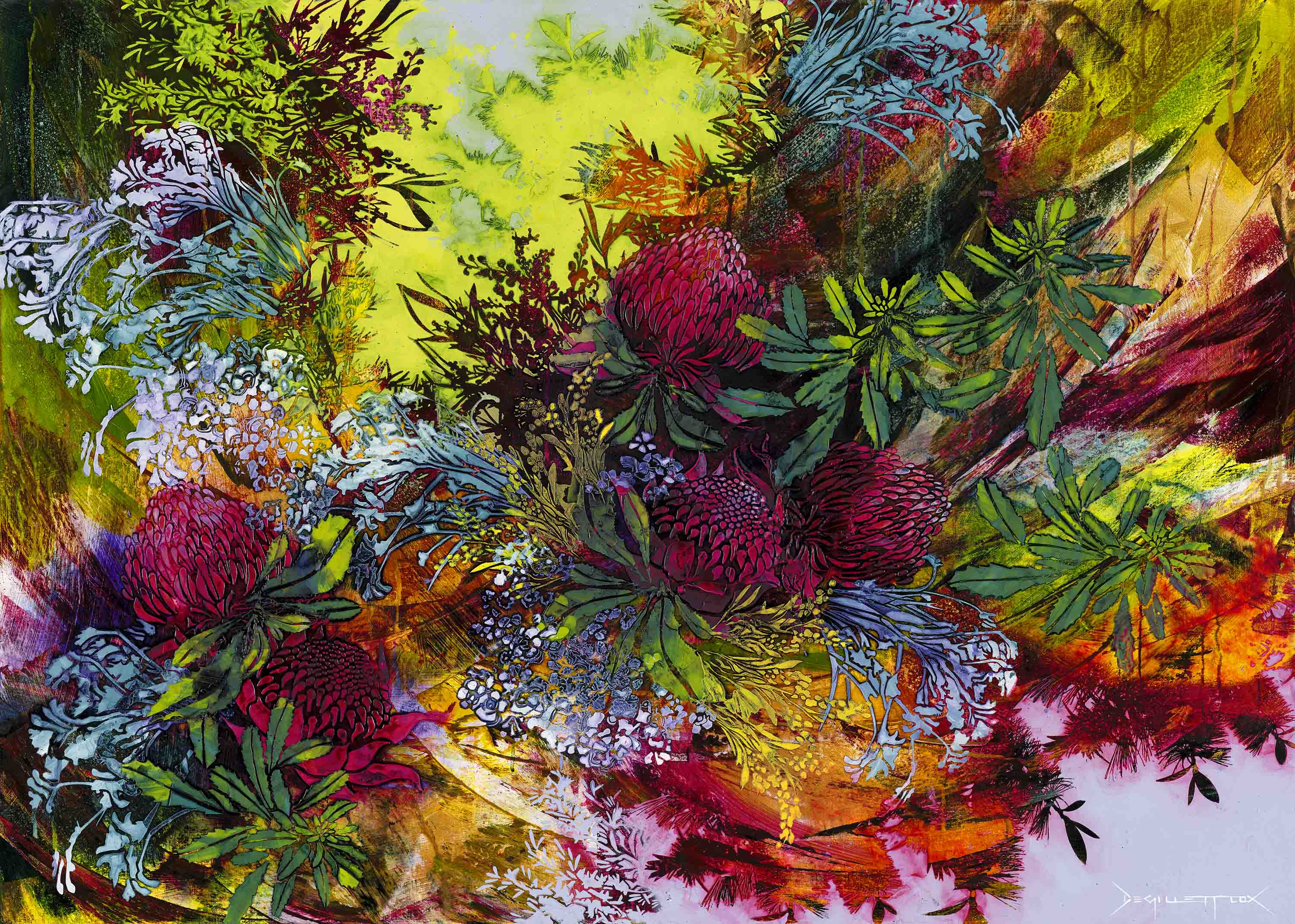 Wattle and Waratah (Landscape) - QPuzzles