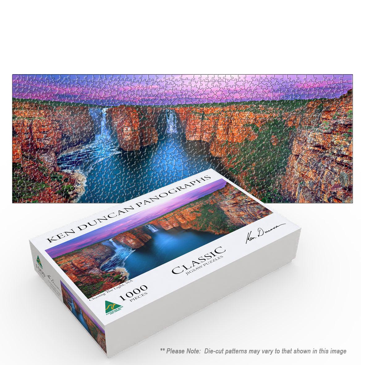 Chasing The Light - King George Falls Panorama - Ken Duncan Jigsaw ...