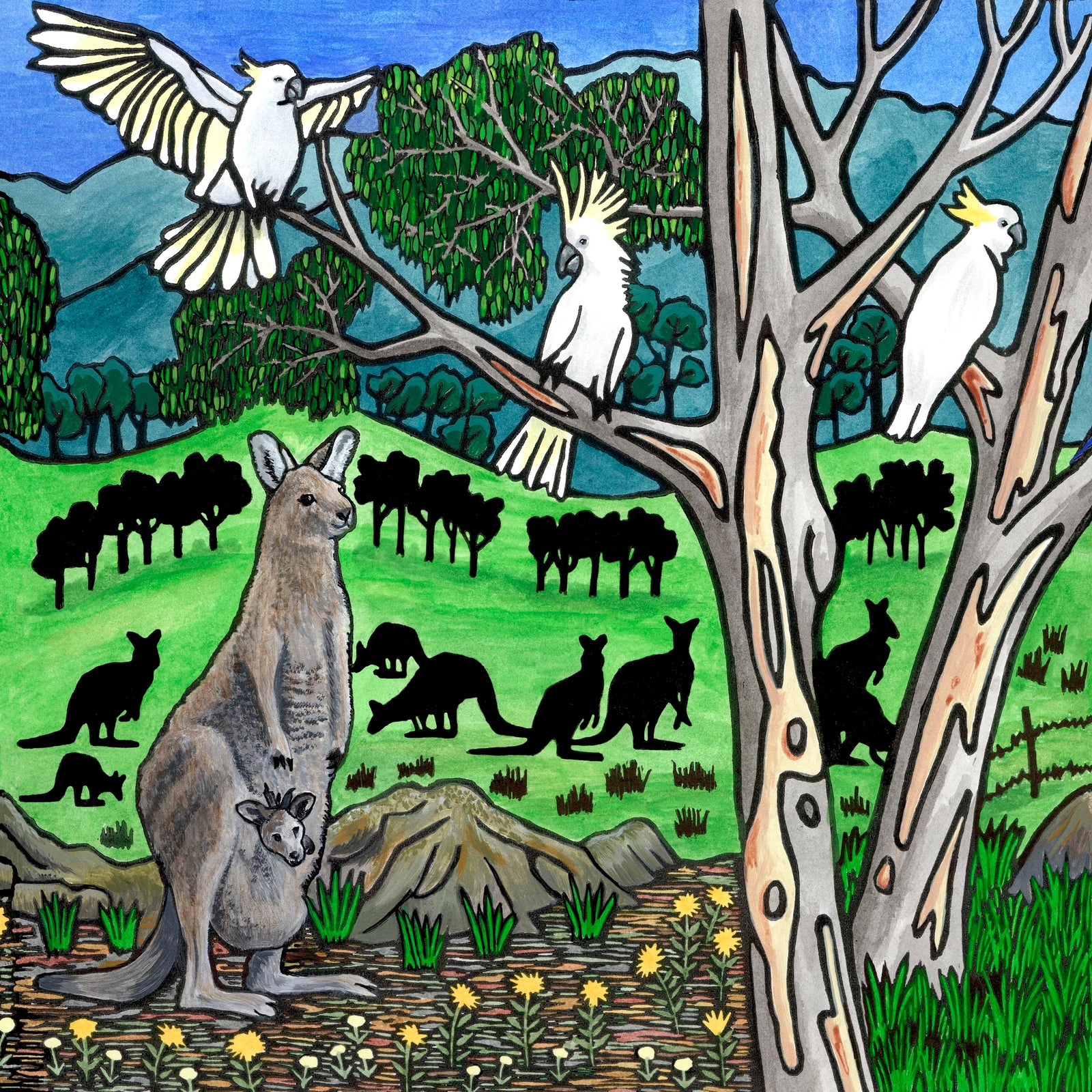 Kangaroos (Square) - Puzzles Qld Pty Ltd