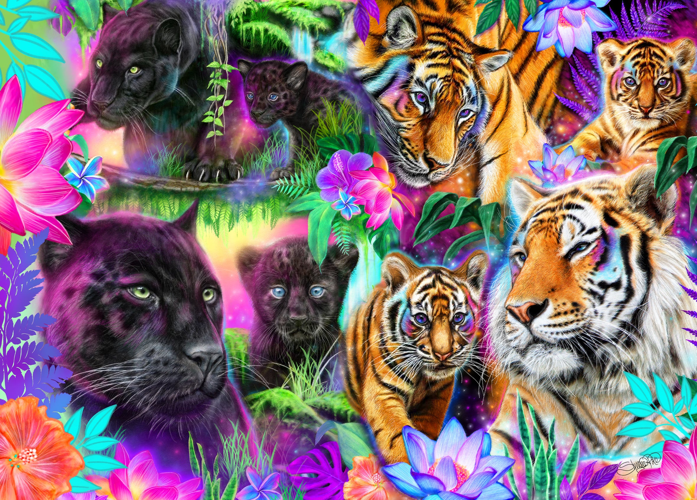 Magical Big Cats (Landscape) - Puzzles Qld Pty Ltd